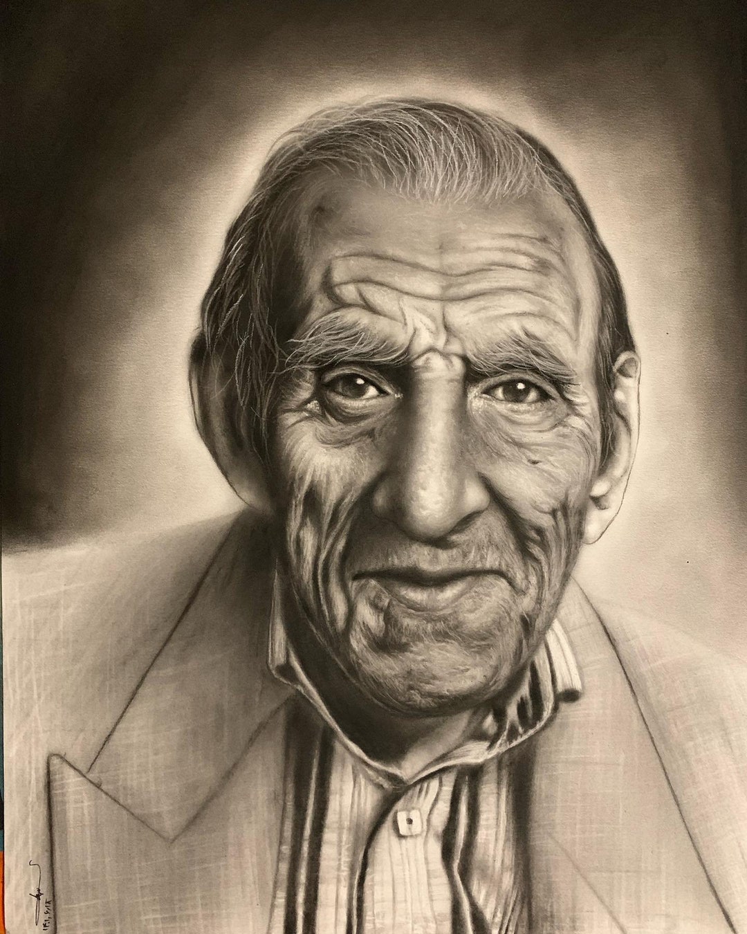 A3 Graphite Portrait Pencil One Face 30x40cm - Etsy