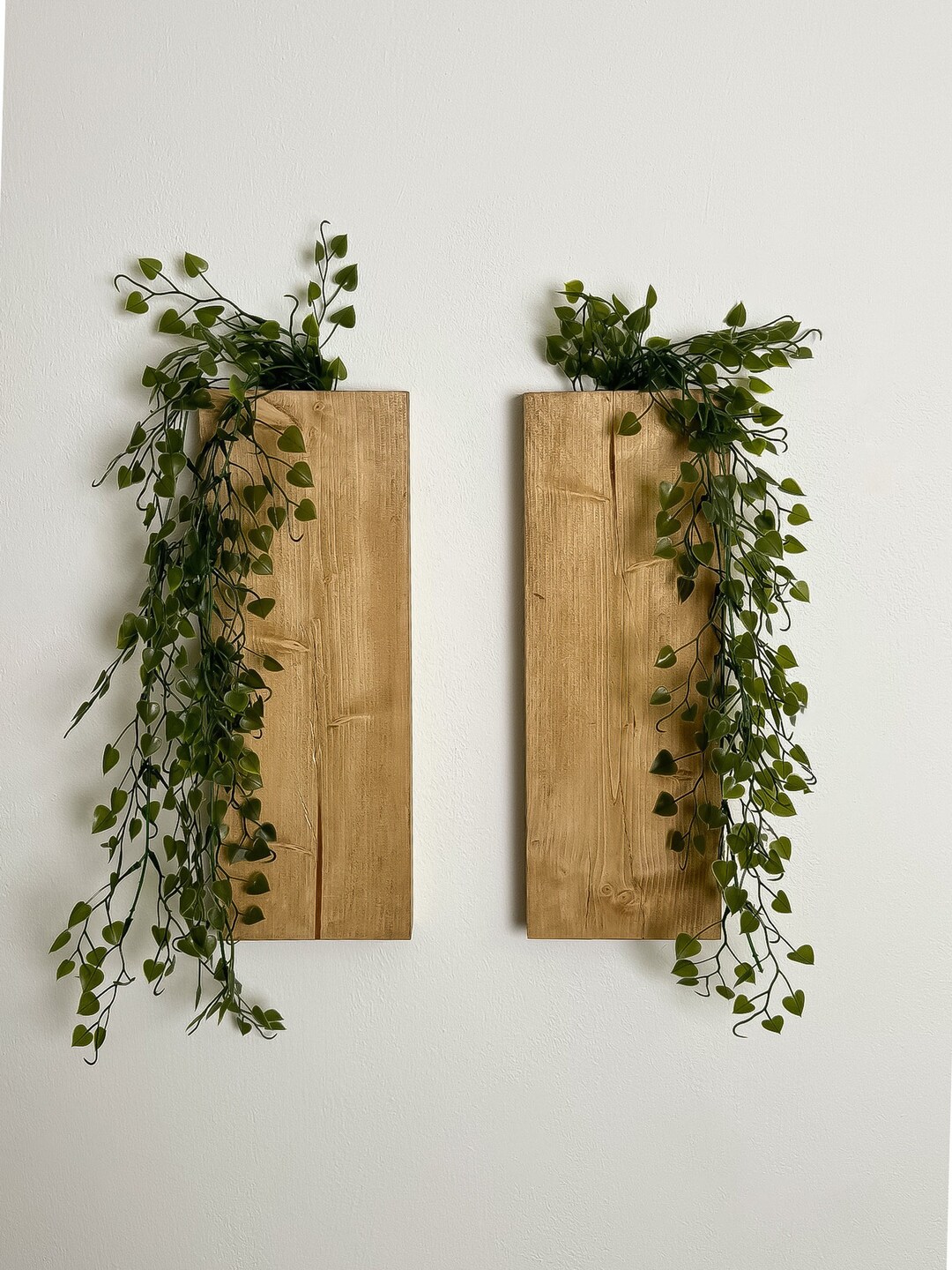 Wooden Wall Pockets for Plants | Wooden Hanging Vase | Handcrafted ...