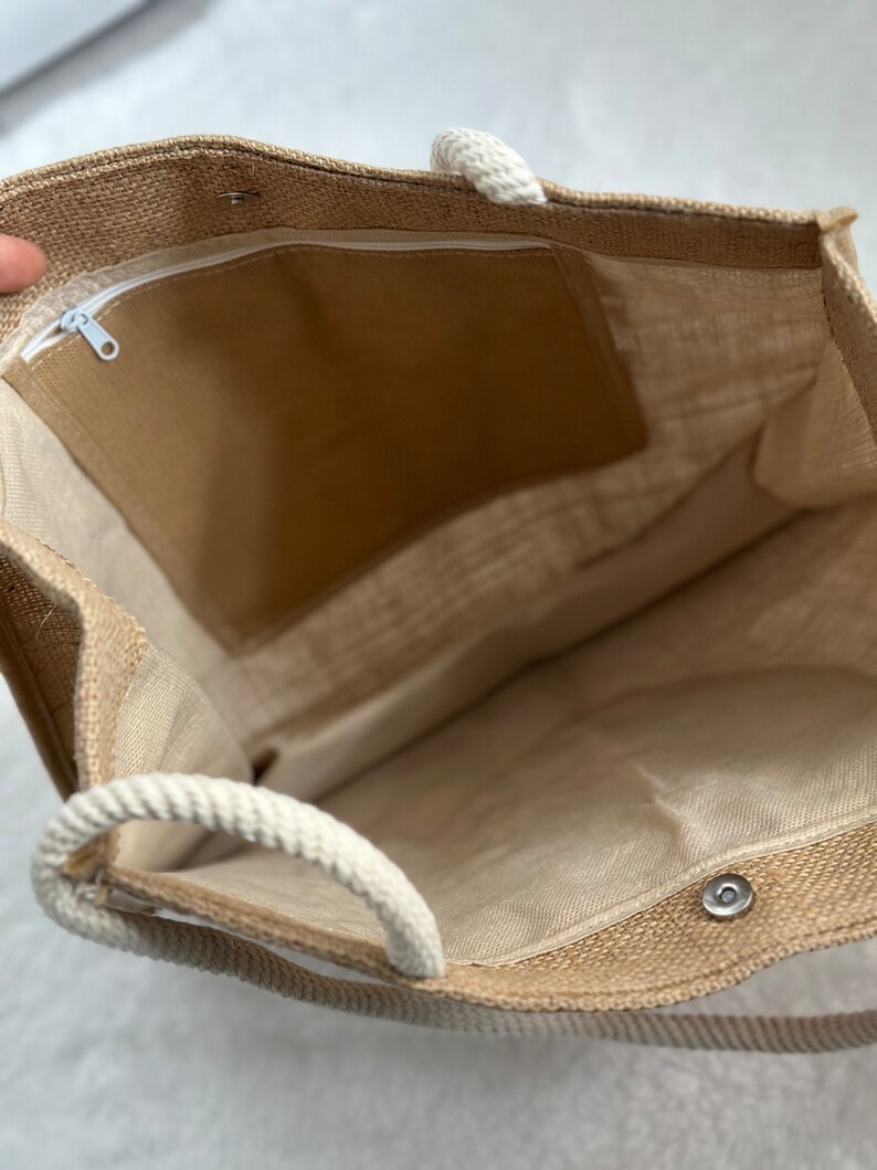 Tufted Beach Bag, Jute Tote, Embroidered Shoulder Bag, Bridesmaid Gift ...