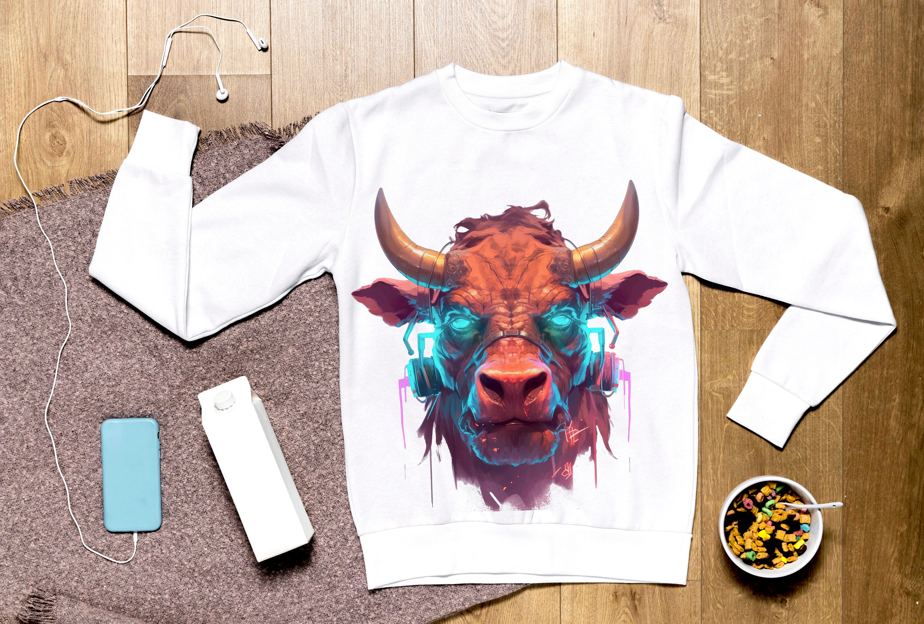 Cyber Cow Cyberpunk PNG Illustration in 4000x4000 Resolution - Etsy