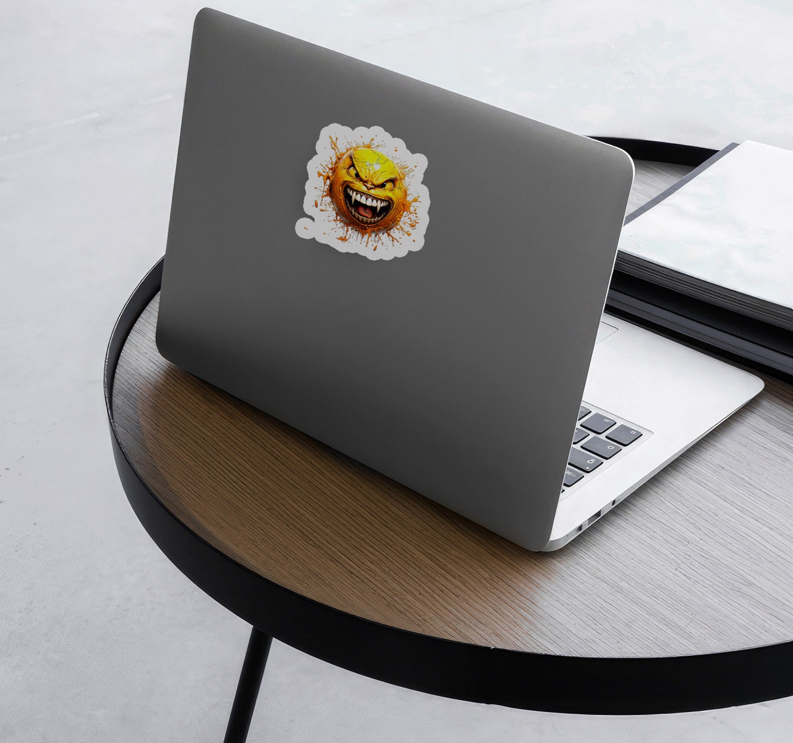 Yellow Fanged Emoji Character, PNG Image Without Background for ...