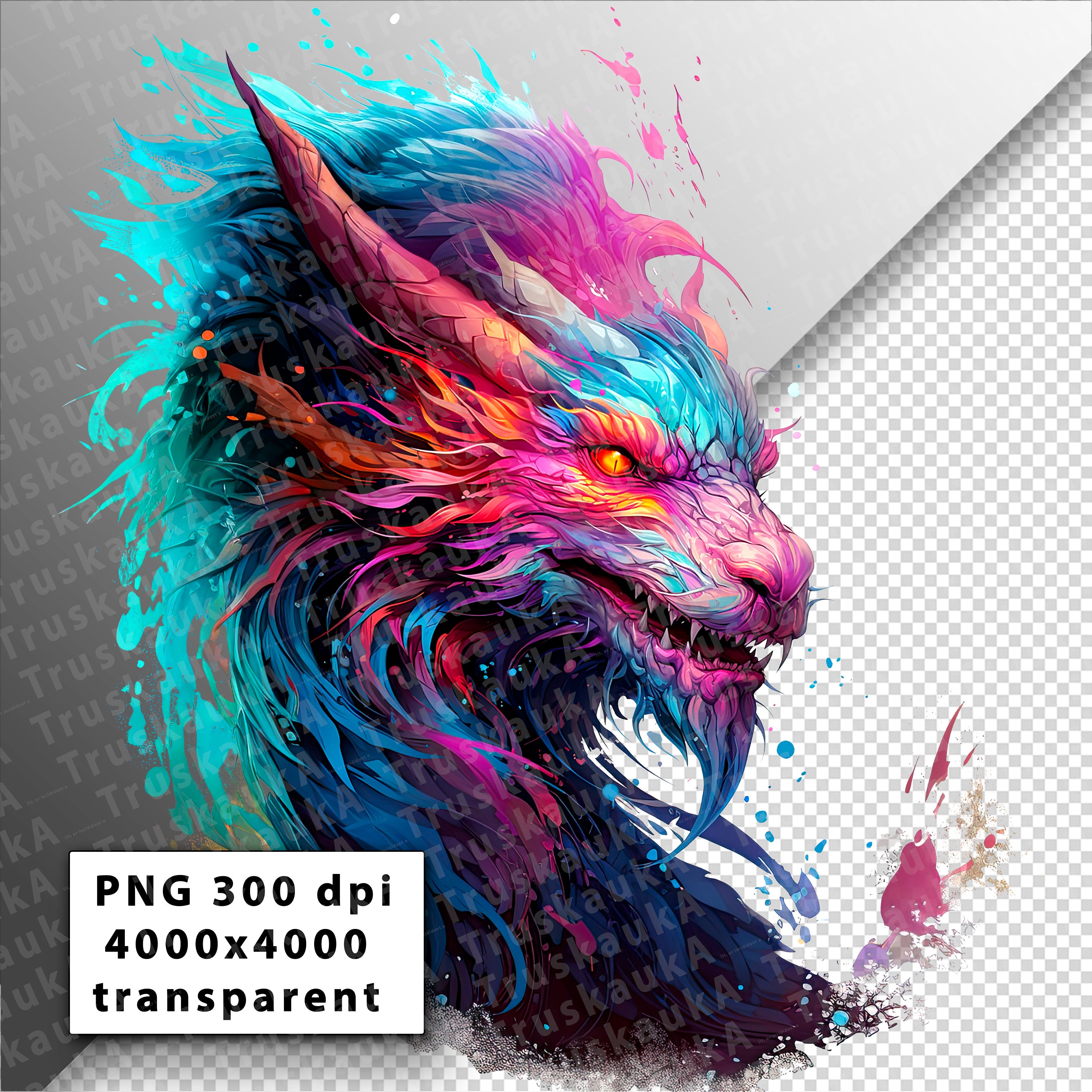 Bright Beautiful Dragon Dragon Drawing Without Background PNG in High ...