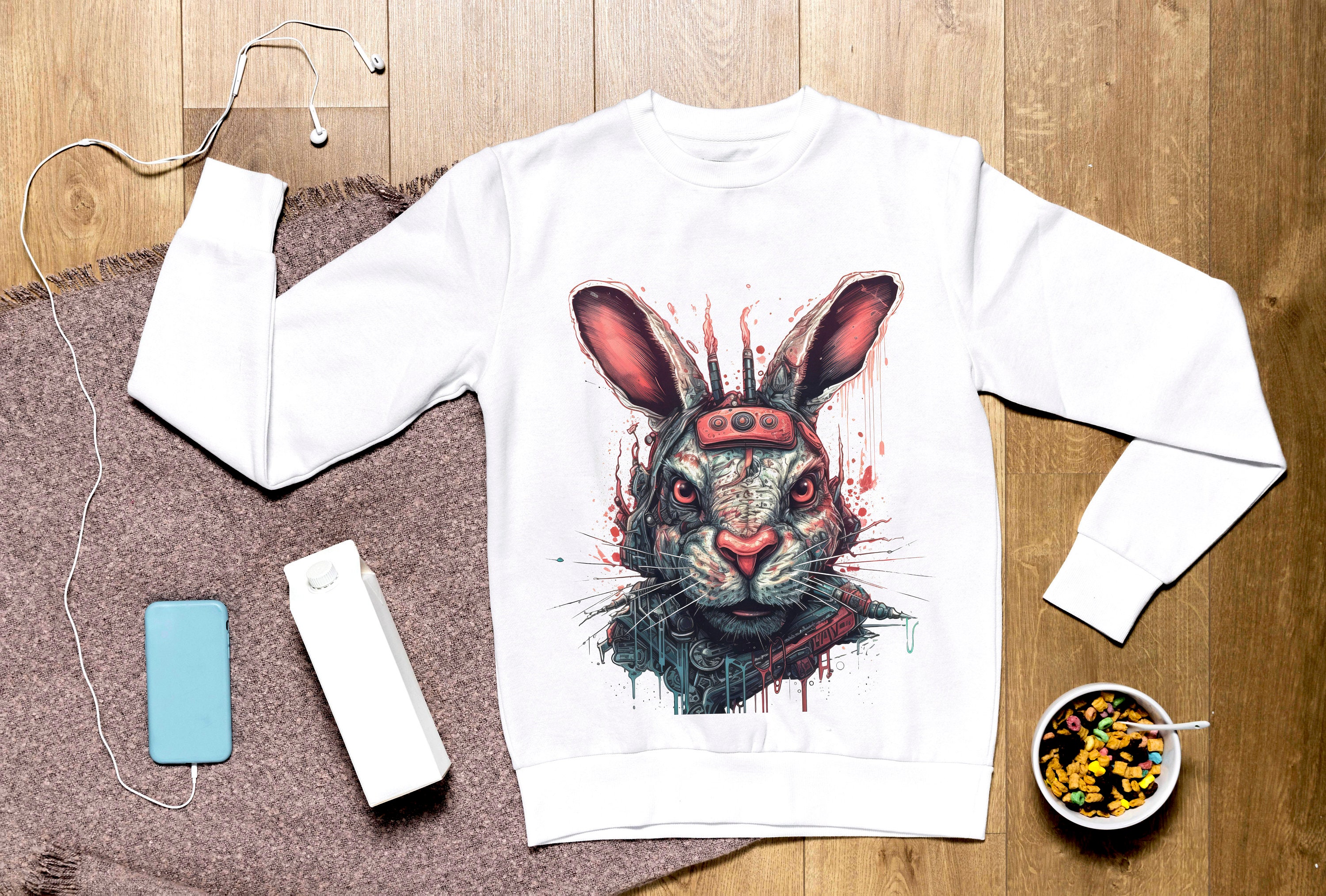 Hellish Evil Rabbit, Scary Hare, 1 PNG 4000x4000 Without Background for ...