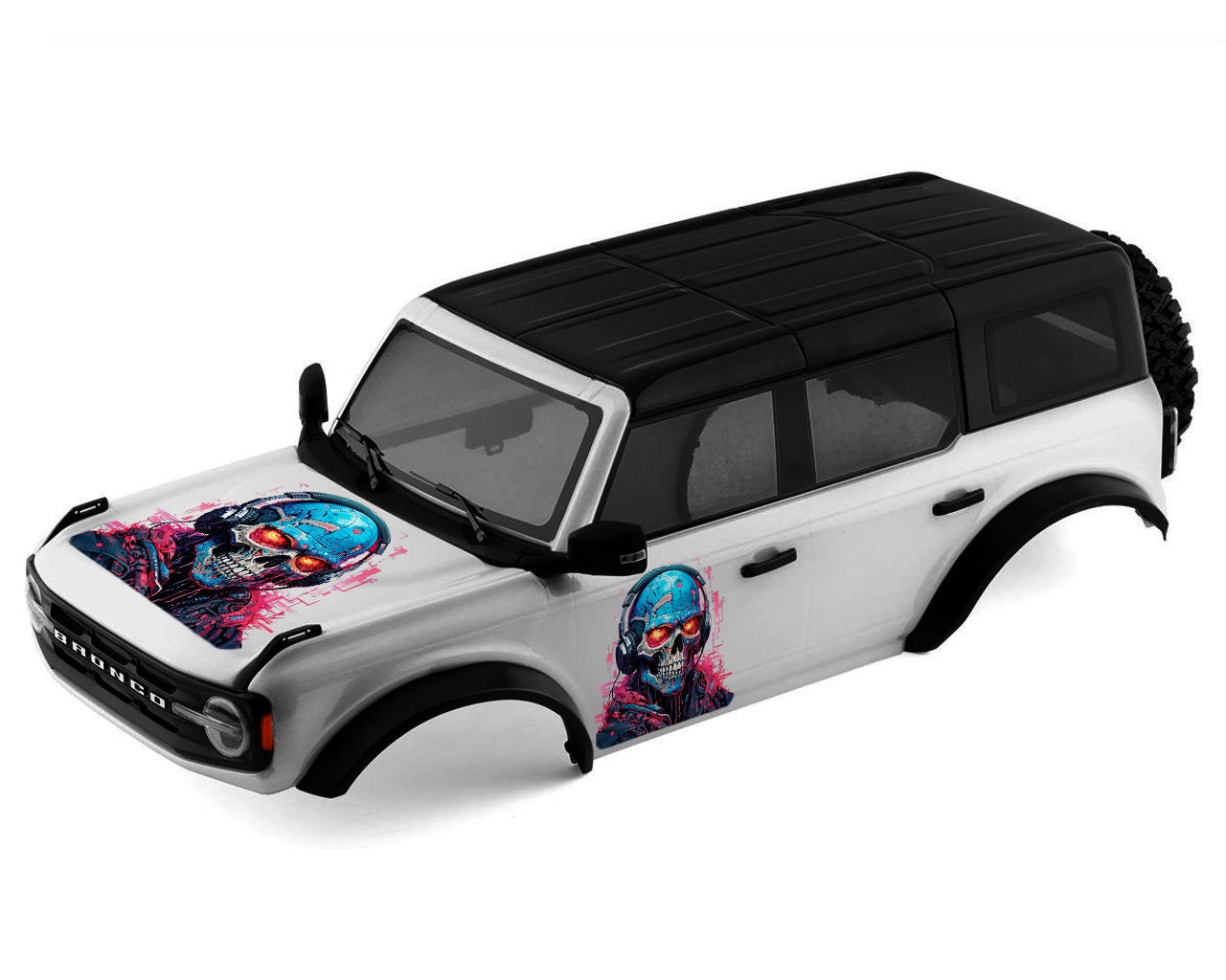 Neon Cyber Skull With Headphones PNG in High Quality for Printing and ...