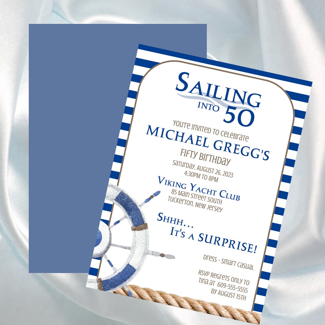 Nautical Anchor Sailing Milestone Birthday Retirement Celebration ...
