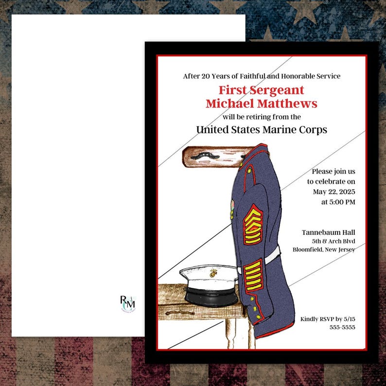 Marine United States Graduation Military Invitation Announcement - Etsy