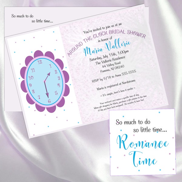 Around the Clock Invitation - Etsy