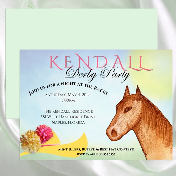 Horse Race Birthday Party Invitations - Etsy
