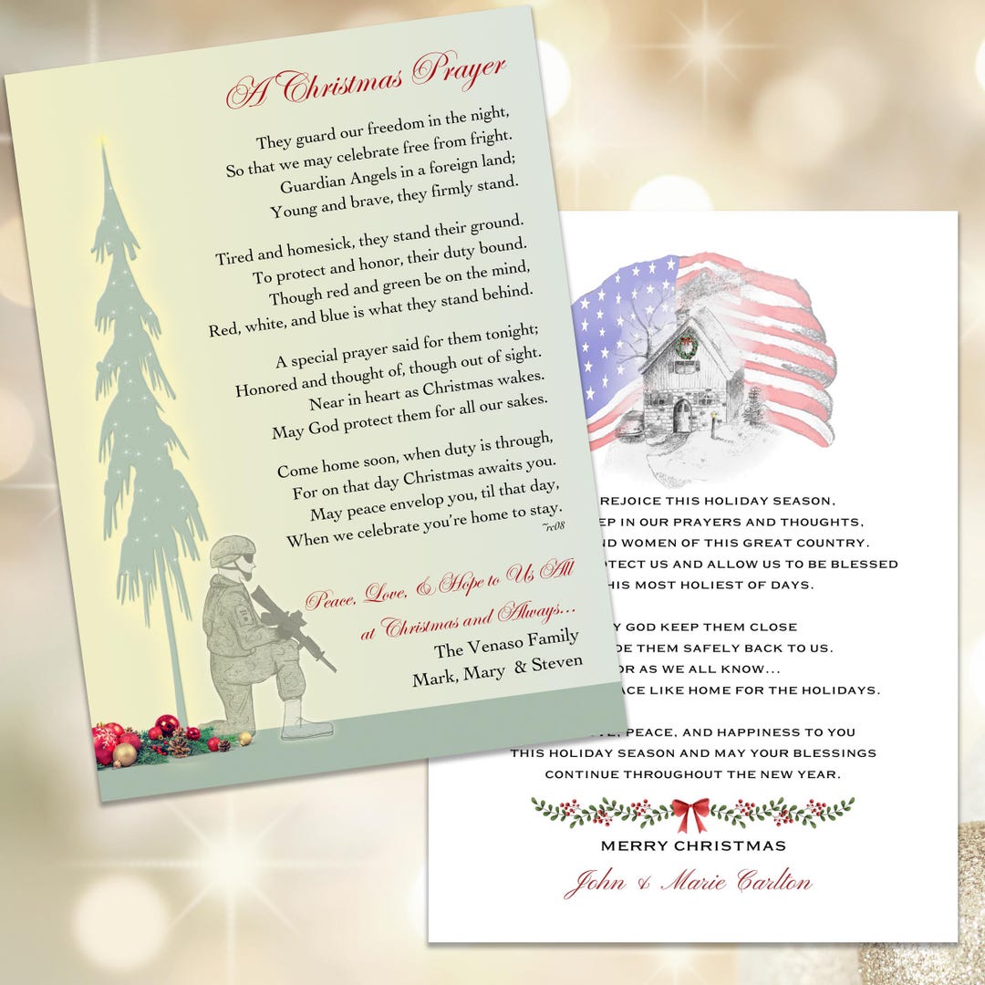 Christmas Holiday Patriotic Military Soldier Personalized Christmas ...