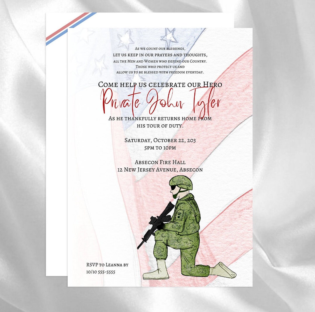 Army Black Hawk Helicopter Graduation Military Invitation Welcome Home ...
