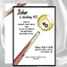Billiard Pool Milestone Birthday, Retirement, Tournament Invitations - Etsy