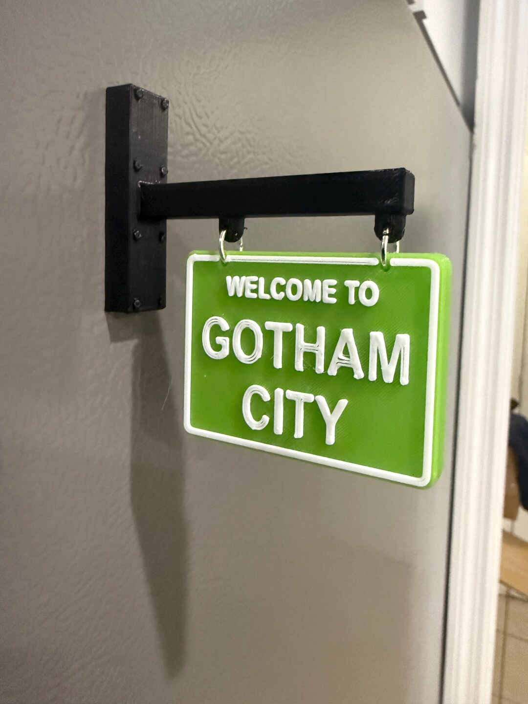 3D Printed Gotham Graffiti Style Hanging Street Sign Refrigerator ...