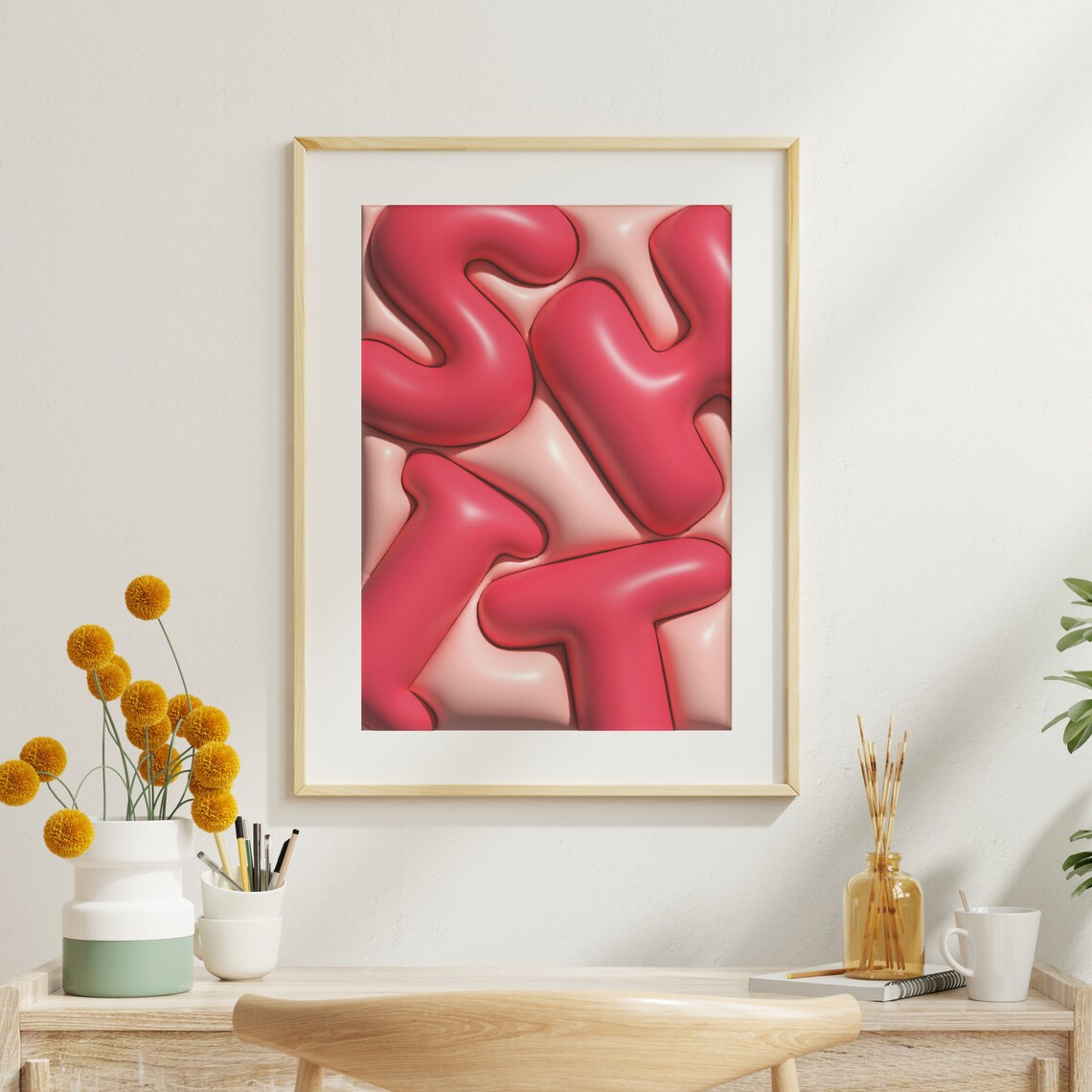 2. “shit” Wall Print, Digital Download Print, Cute Prints, 3D Wall ...