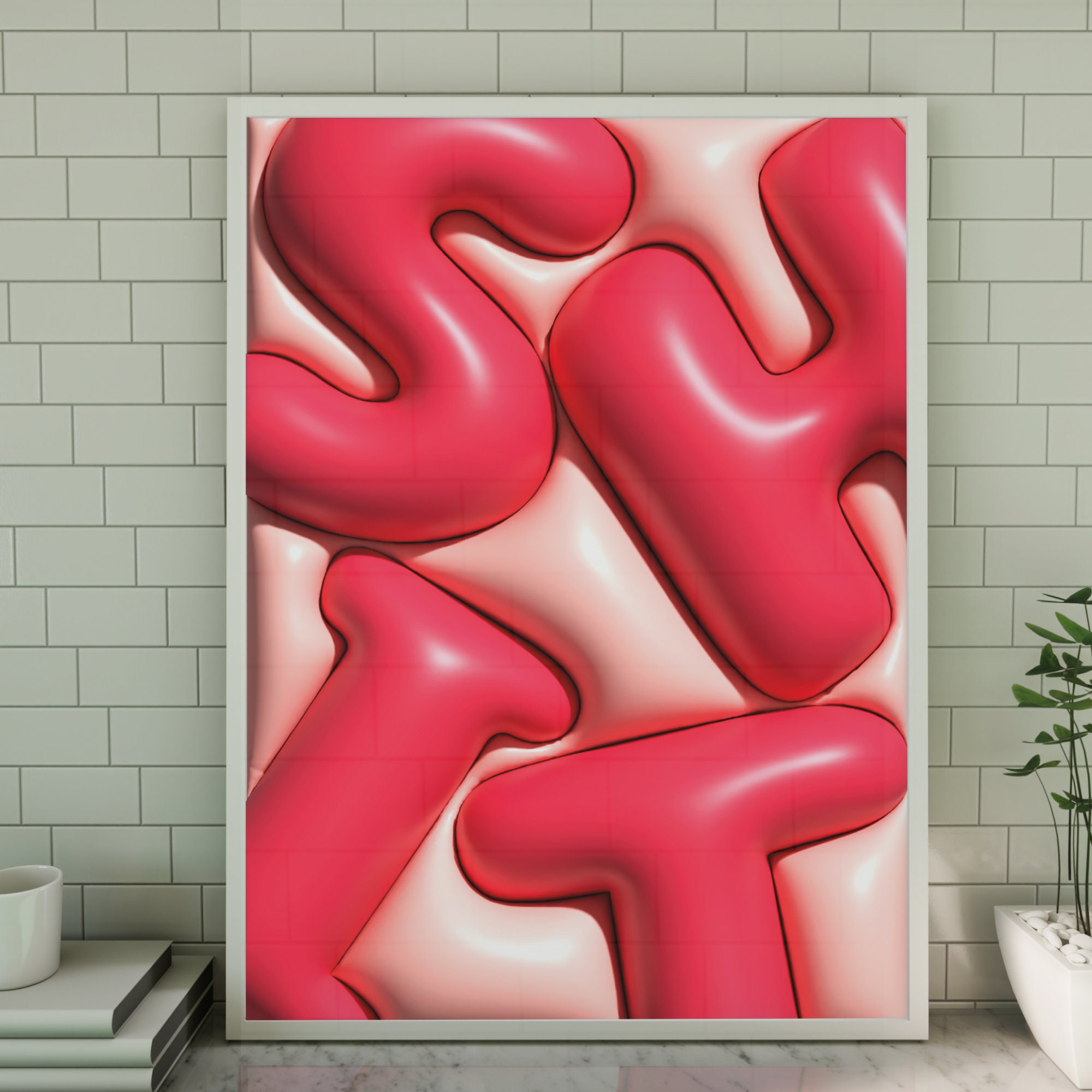 2. “shit” Wall Print, Digital Download Print, Cute Prints, 3D Wall ...