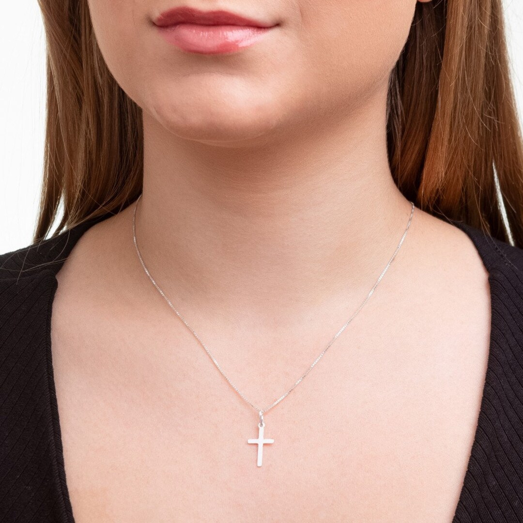 Silver Elegant Cross Necklace - Handmade in Brazil - 925 Sterling ...