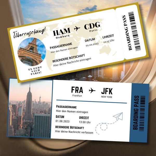 Custom Boarding Pass - Etsy