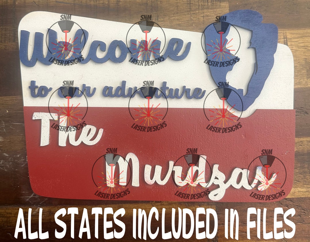 3d Layered Laser File for Camping / Adventure National Parks Sign Svg ...
