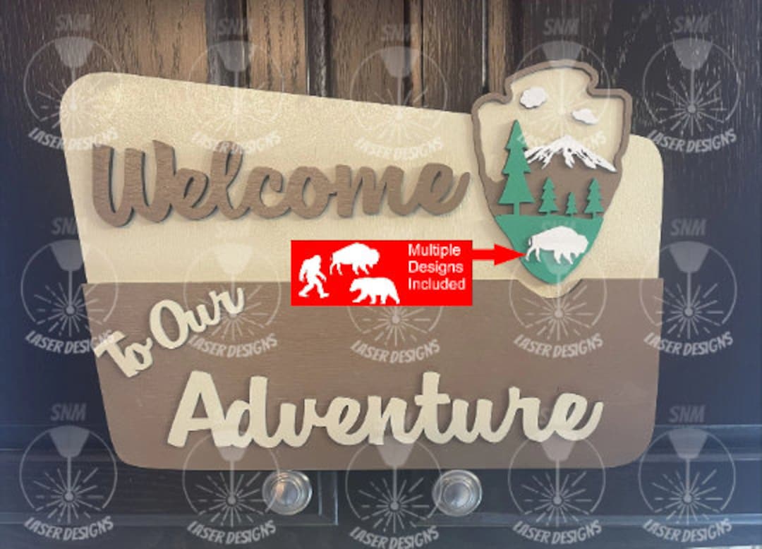3d Layered Laser File for National Parks Camping / Adventure Sign Svg ...