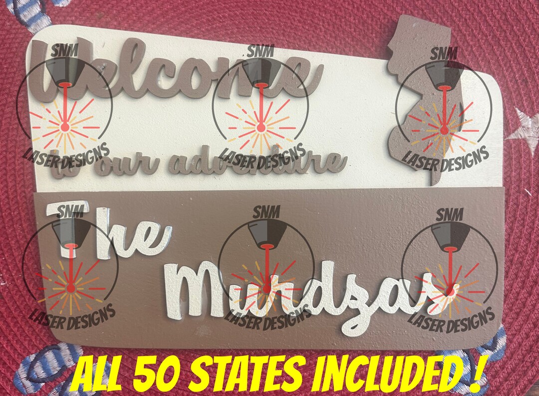 3d Layered Laser File for National Parks Camping / Adventure Sign ALL ...