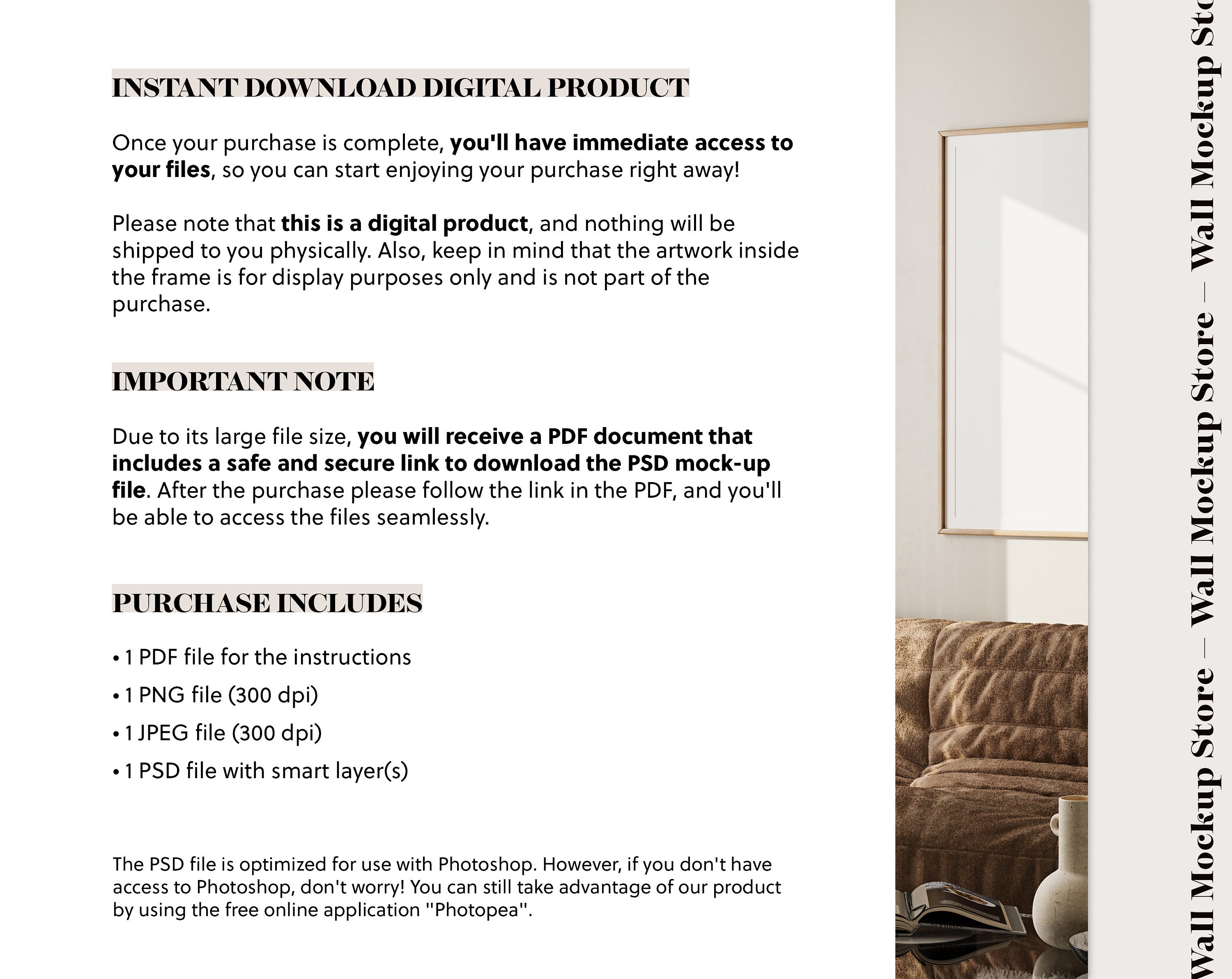 Vertical Frame in Home Interior Vertical Wood Frame Mockup in - Etsy