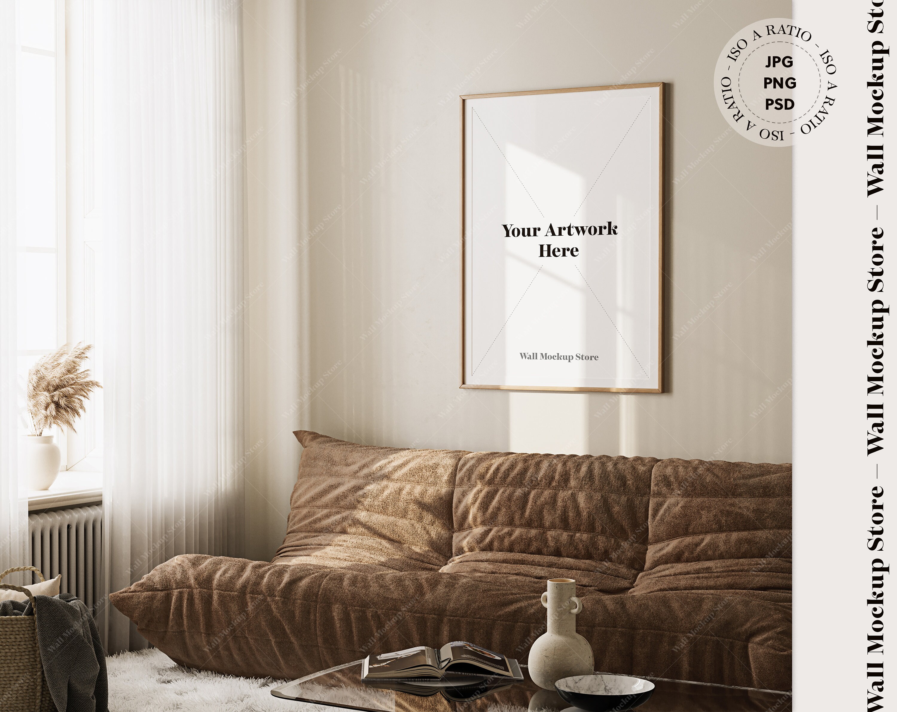 Vertical Frame in Home Interior Vertical Wood Frame Mockup in - Etsy