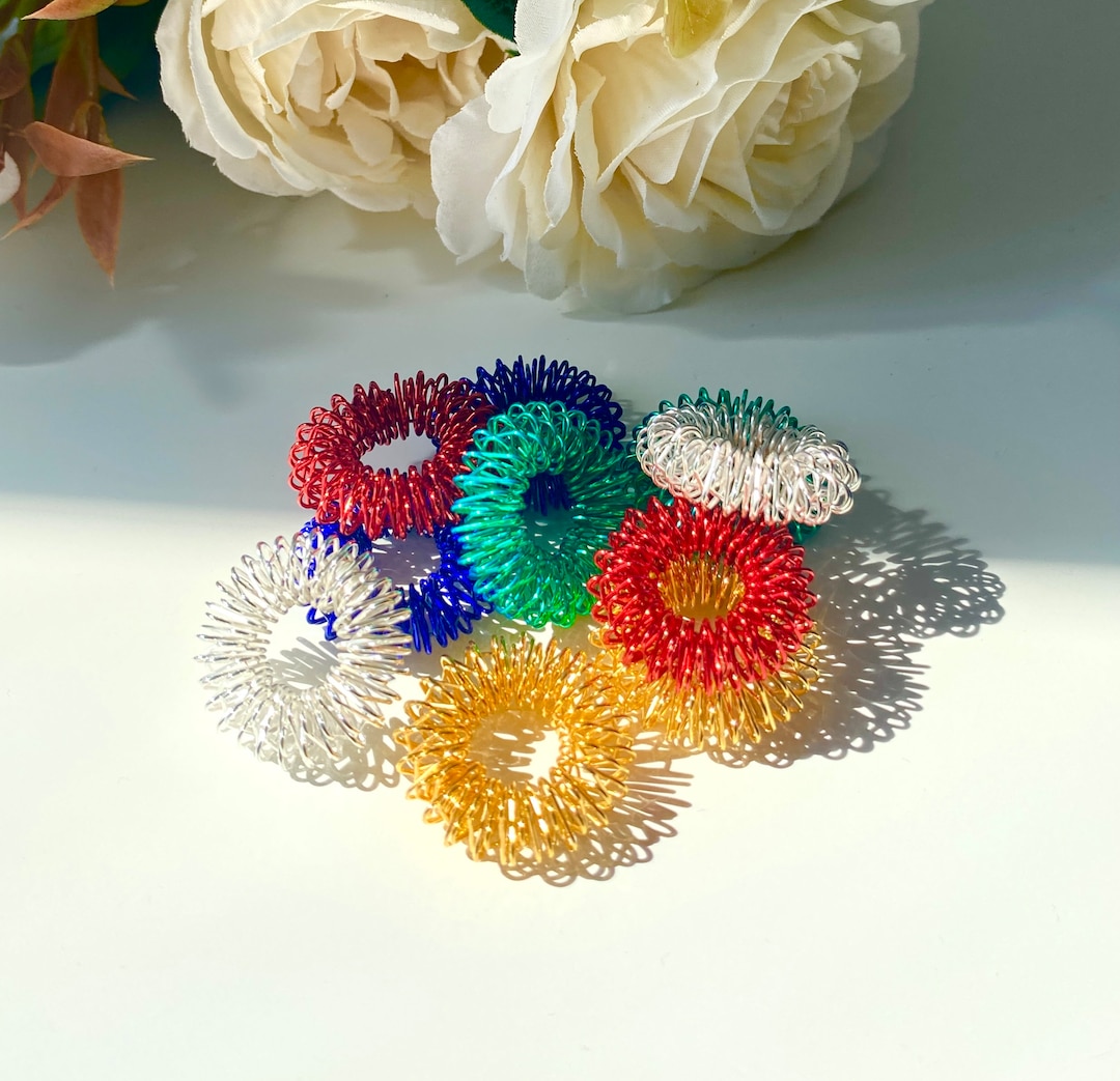 Finger Fidget Toy Acupressure Rings Spiky Silent Sensory - Etsy UK