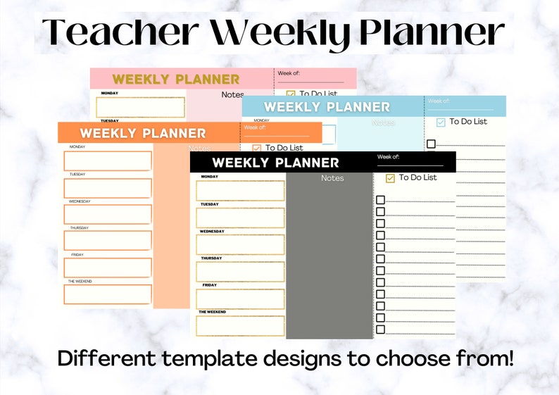 Weekly Teacher to Do List Template Daily Schedule Template Classroom ...