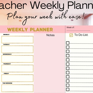 Weekly Teacher to Do List Template Daily Schedule Template Classroom ...