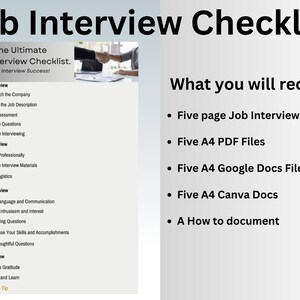 Interview Checklist Guide for Interview Preparation Template for ...