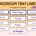 Editable Classroom Tray Labels for Classroom Teachers Organizer Labels ...