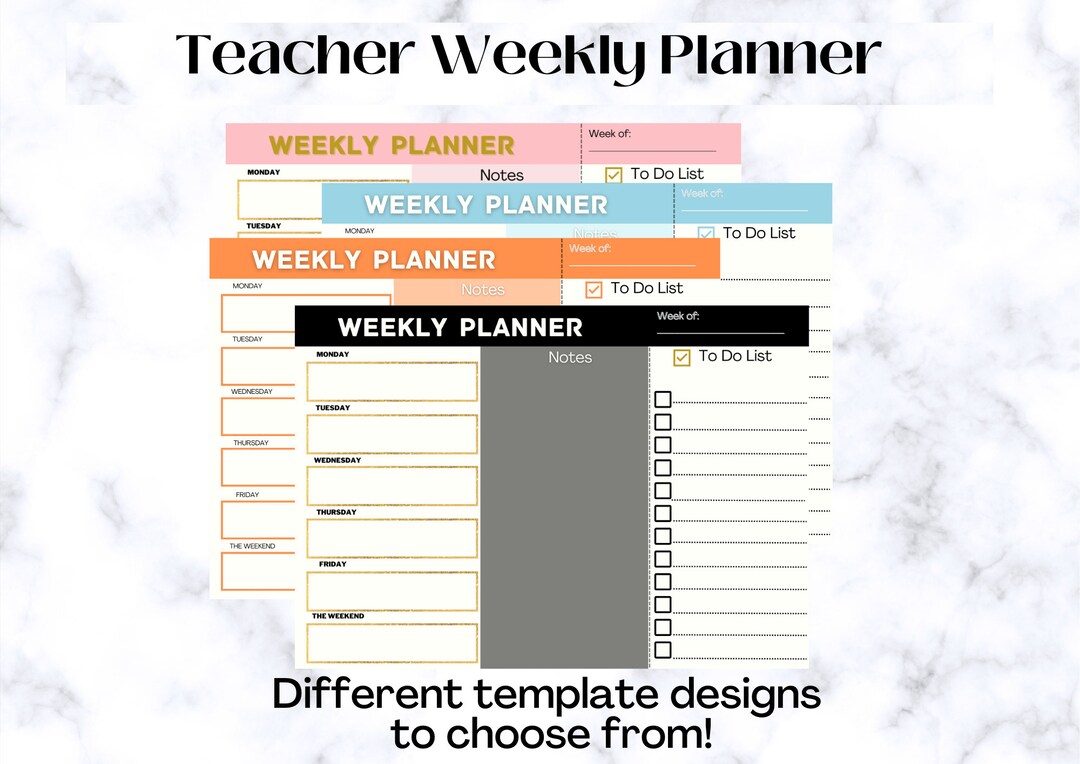 Weekly Teacher to Do List Template Daily Schedule Template Classroom ...