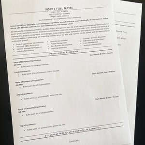 Resume Bundle Professional Template CV Google Doc Cover Letter CV Word ...