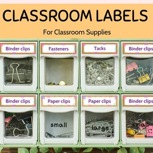 Editable Classroom Tray Labels for Classroom Teachers - Etsy
