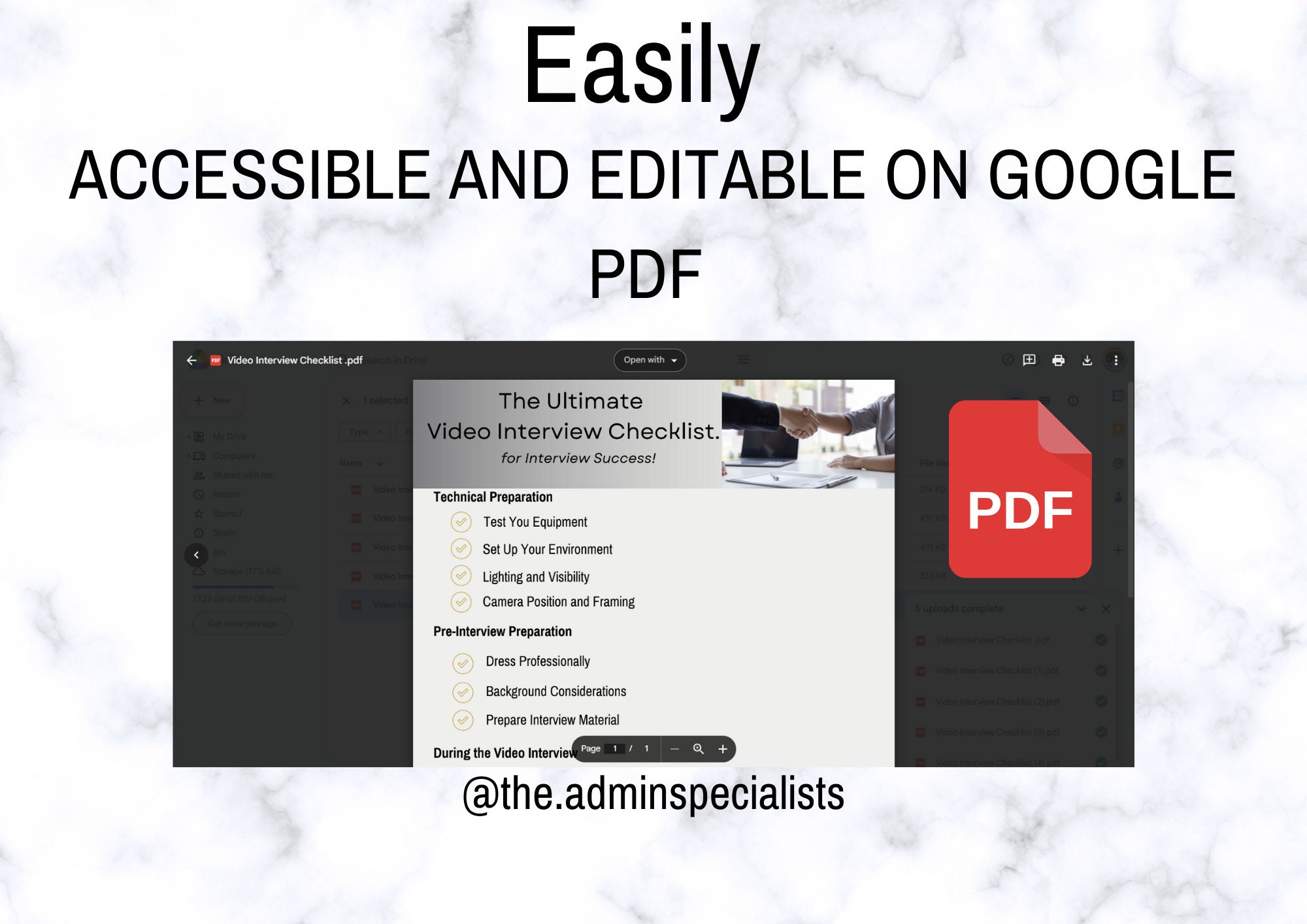 Video Interview Checklist for Interview Preparation for Professional ...