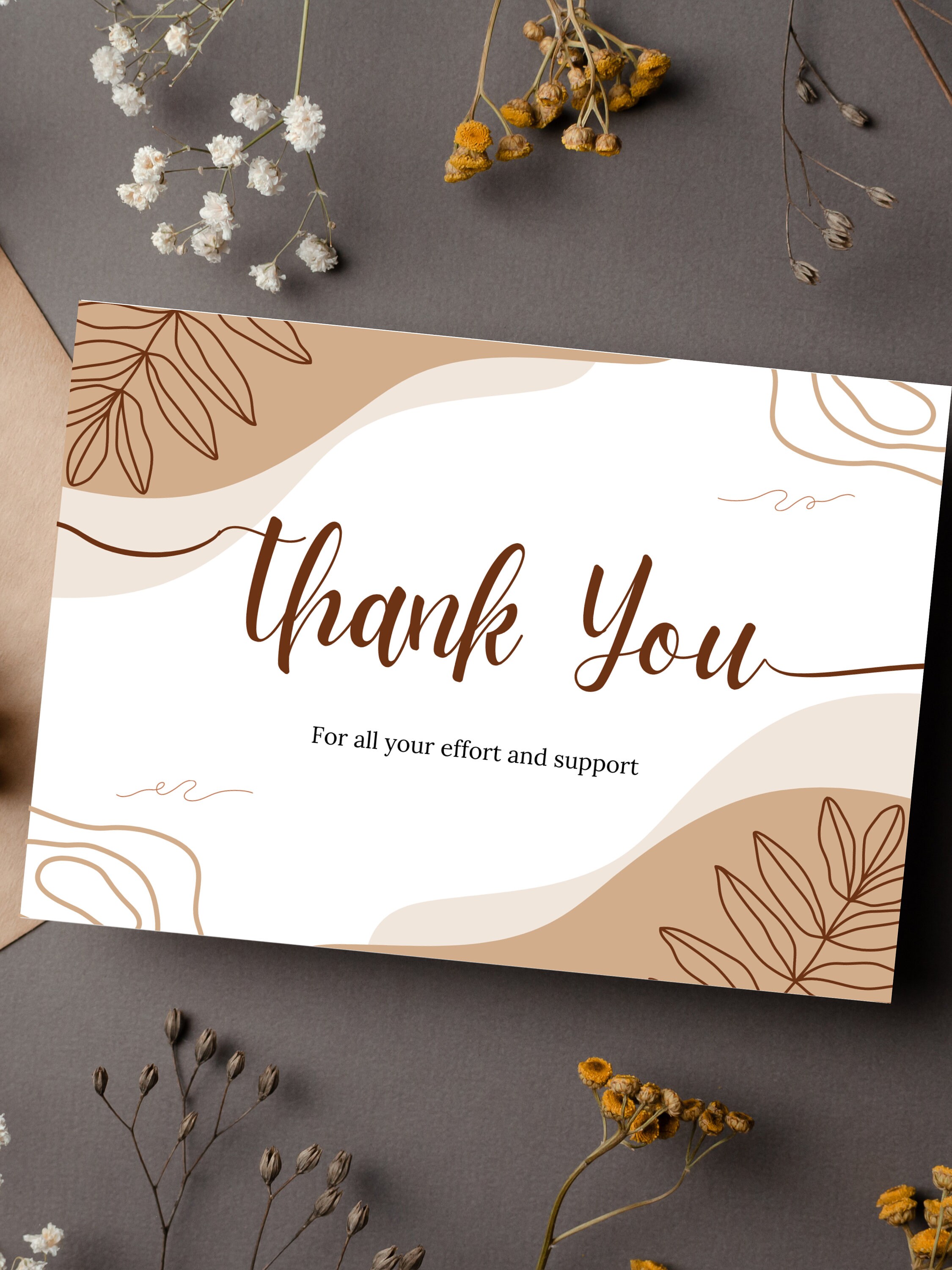 Thank You Card for Work Colleague Gratitude Card for Colleague Thank ...