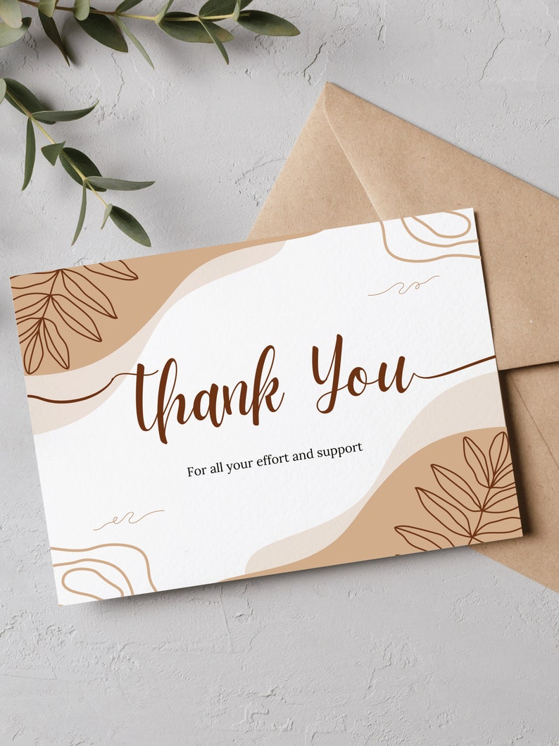 Thank You Card for Work Colleague Gratitude Card for Colleague - Etsy