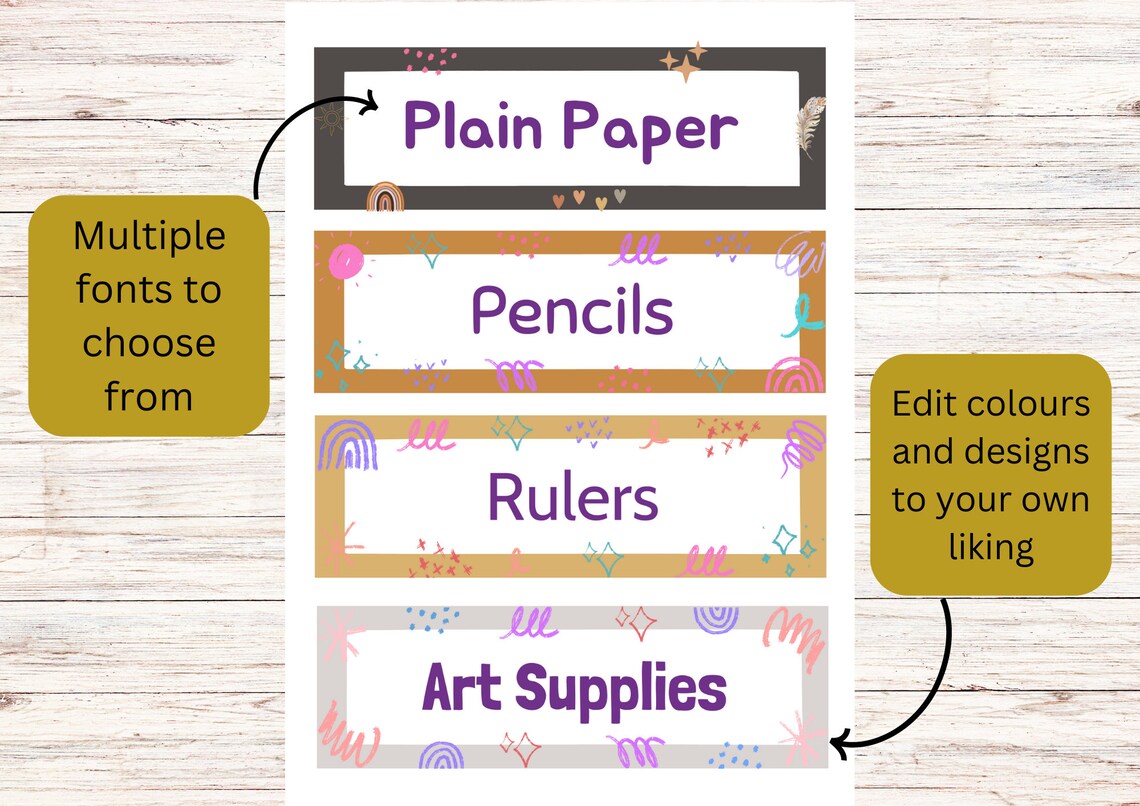 Editable Classroom Tray Labels for Classroom Teachers Organizer Labels ...