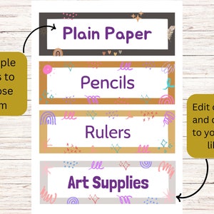 Editable Classroom Tray Labels for Classroom Teachers Organizer Labels ...