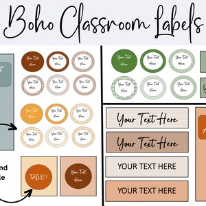 Classroom Decor Bundle Boho Classroom Decor for Teacher Personalized ...