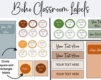 Classroom Decor Bundle Boho Classroom Decor for Teacher Personalized ...