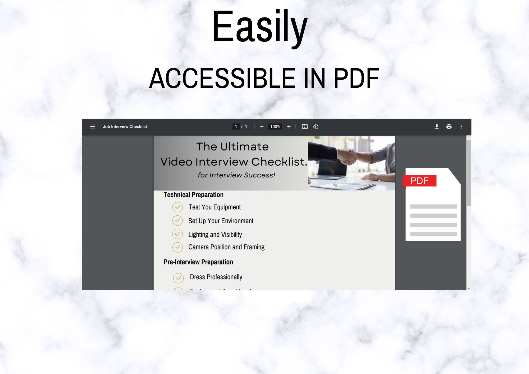 Video Interview Checklist for Interview Preparation for Professional ...