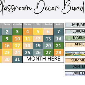 Classroom Decor Bundle Boho Classroom Decor for Teacher Personalized ...