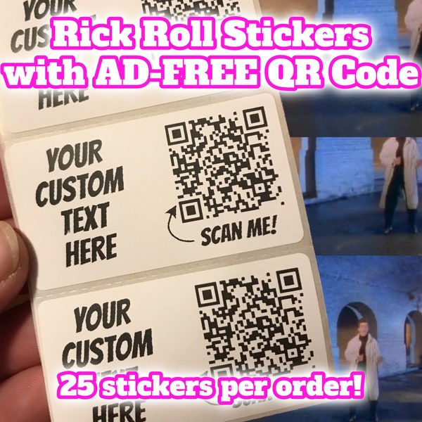 Never Gonna Give You up Qr Code - Etsy