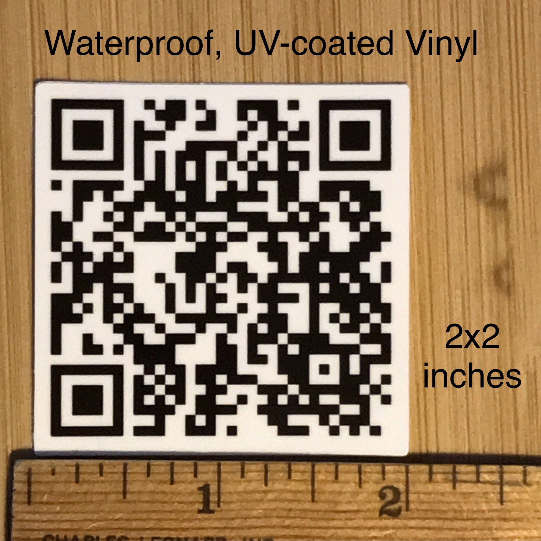 Rick Roll QR Code Sticker 2 X 2 Inch Waterproof Vinyl for Car, Laptop ...