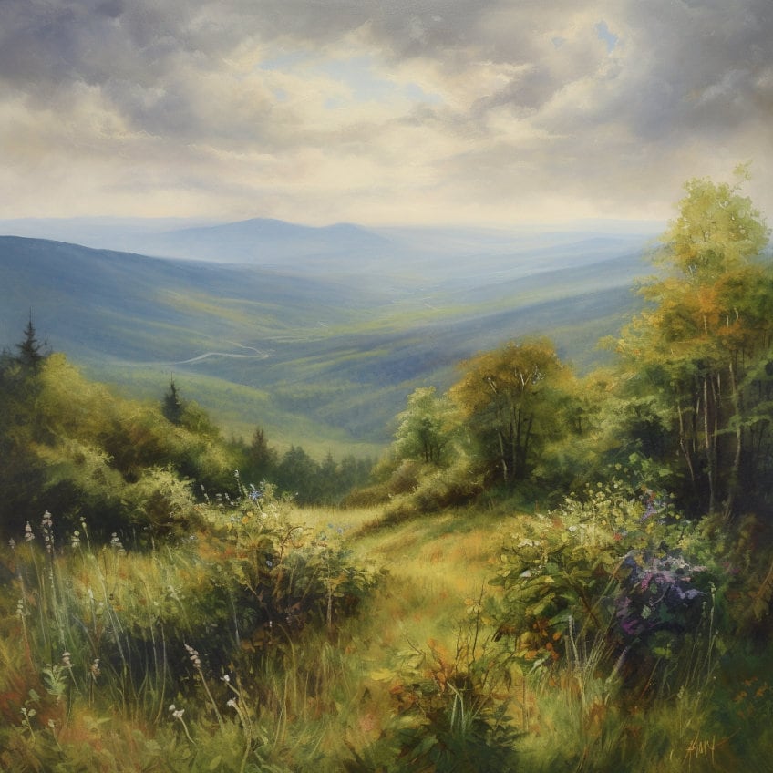 Blue Ridge Mountain Art PNG - Etsy