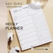 Weekly Planner Printable Minimalist Weekly Schedule A3 A4 US Letter A5 ...