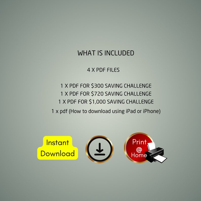 Savings Challenge Printable | Set of 3 Bundle Saving Challenge | Saving ...