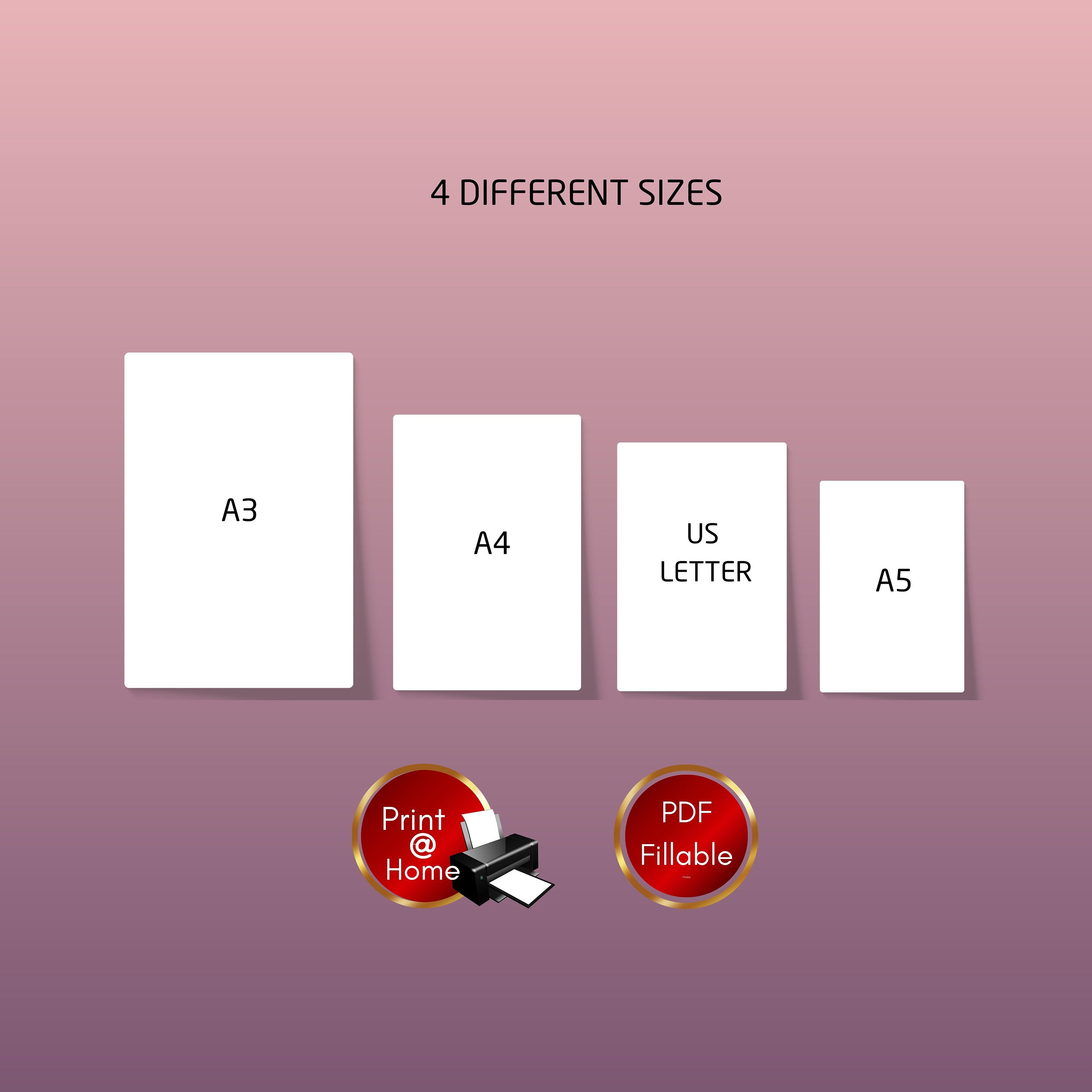 Weekly Planner Printable Minimalist Weekly Schedule A3 A4 US Letter A5 ...