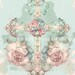 Shabby Chic Vintage Cross and Roses Digital Art Paper Shabby - Etsy