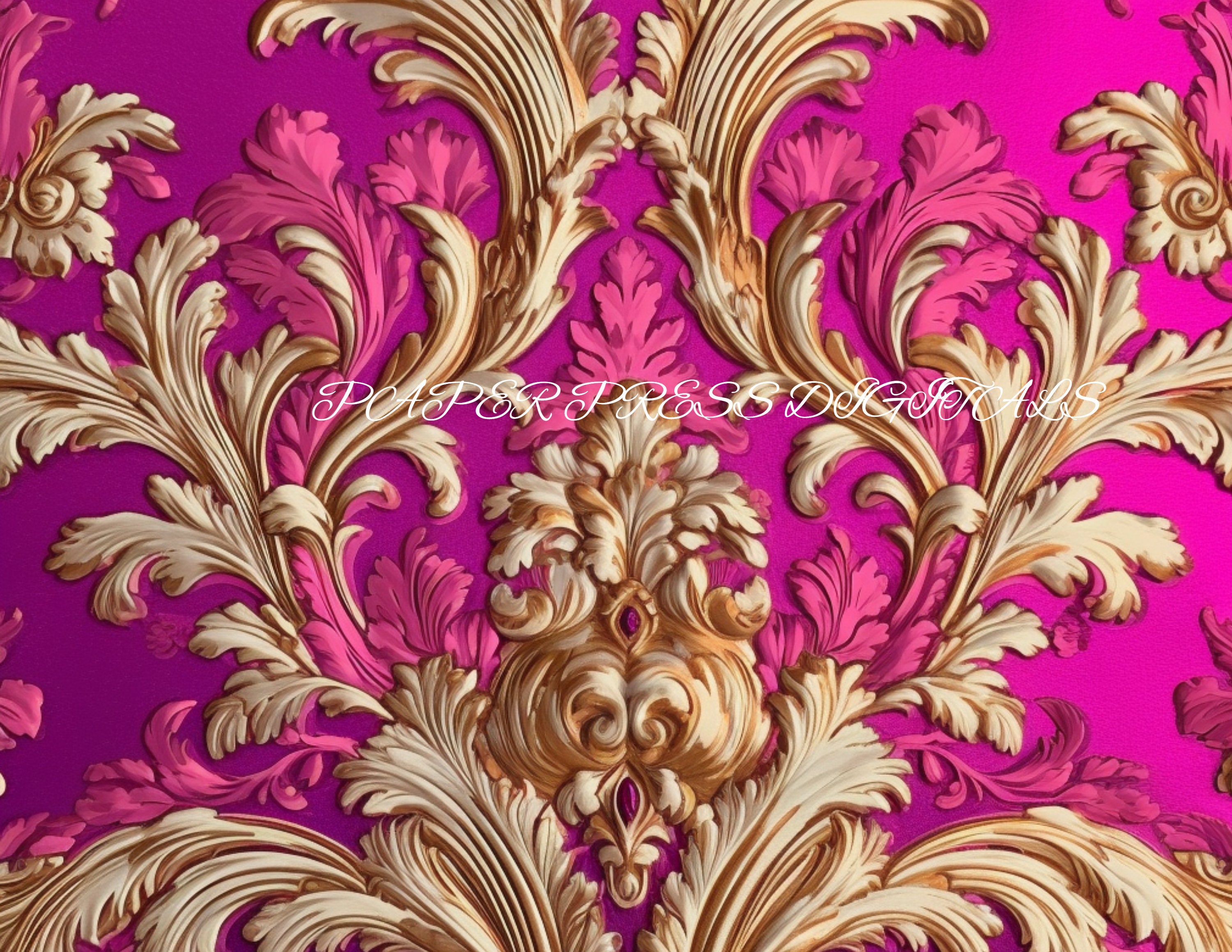 Pink Rococo Wallpaper Rococo Baroque Pink Fabric, Wallpaper And Home